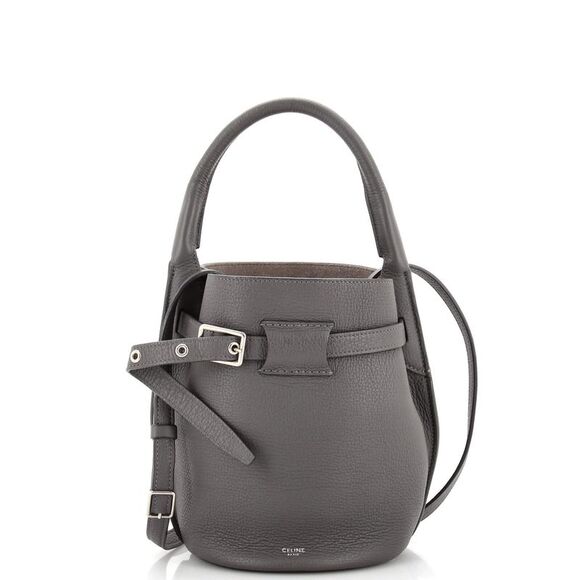 Celine | Bags | Celine Big Bag Bucket Leather Nano Gray | Poshmark